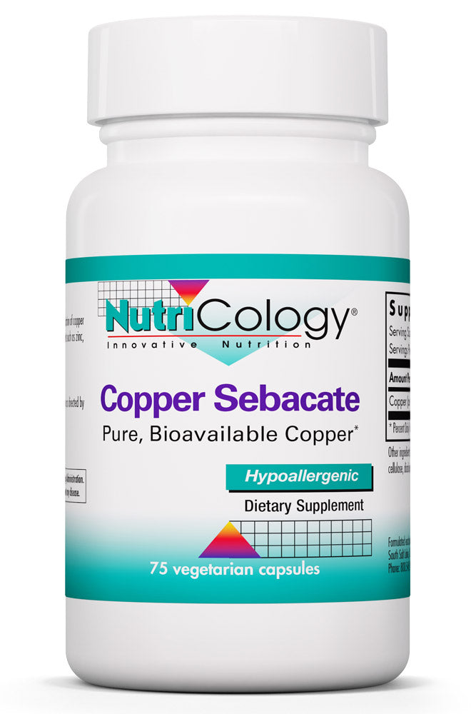Nutricology Copper Sebacate 75 Vegetarian Capsules – Better Health ...
